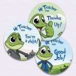 Teacher Merit Stickers - 30mm round Frog theme | Teacher Stickers