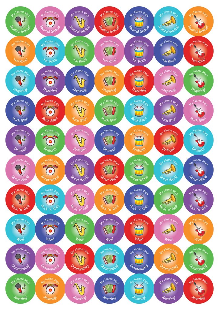 Teacher Stickers Gift Pack Music Theme | Teacher Stickers