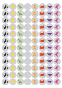 20mm Mini reward stickers Origami | Teacher Stickers