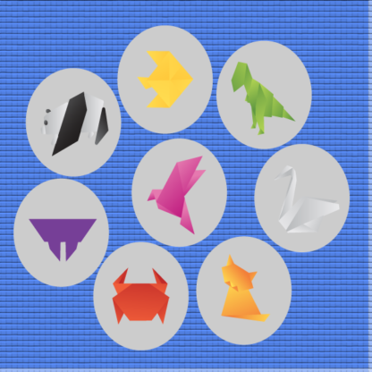 20mm Mini reward stickers Origami | Teacher Stickers